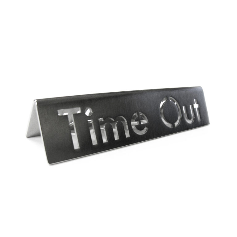 Labeling and Signage - Stainless Steel Time Out Sign - Healthmark ...