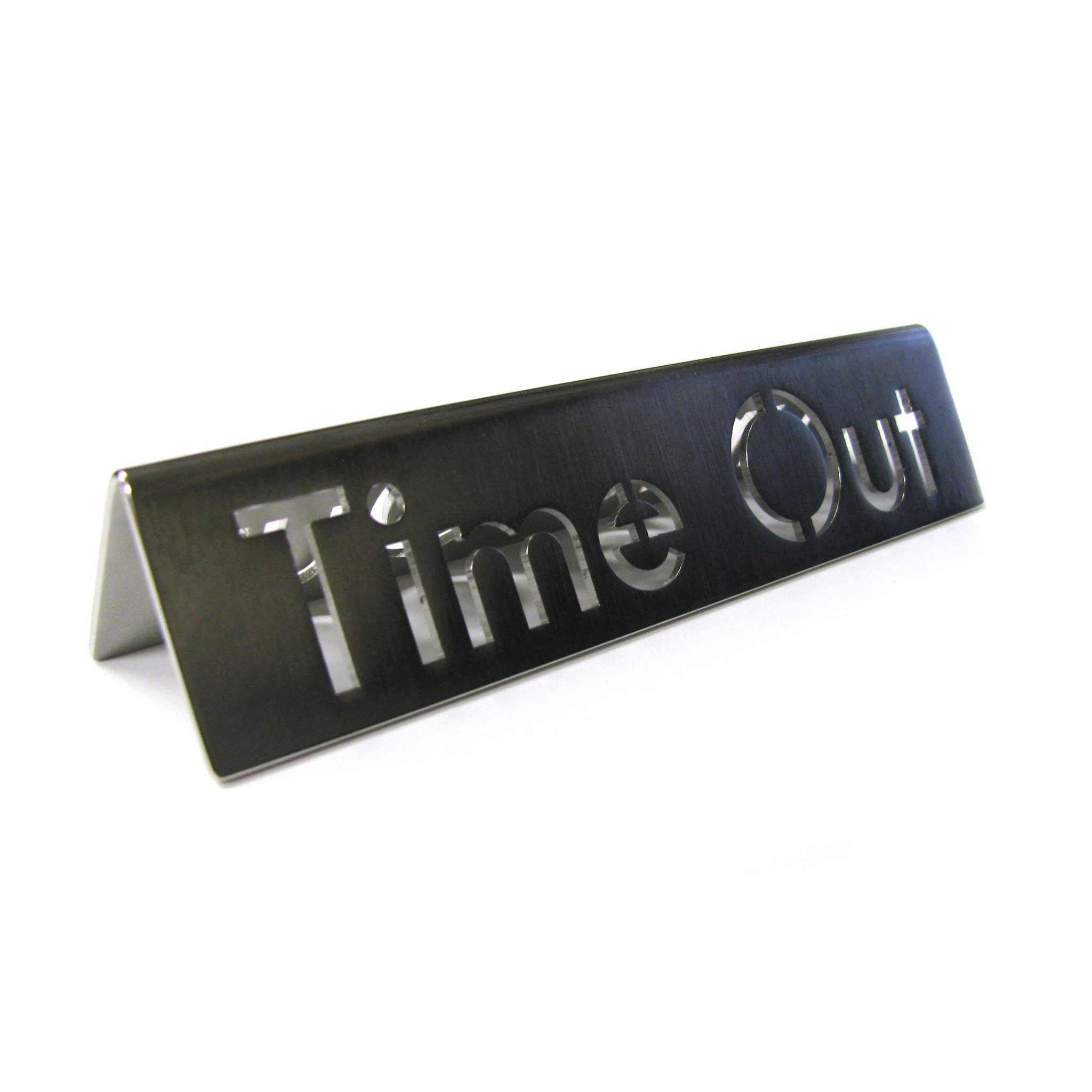 Labeling and Signage - Stainless Steel Time Out Sign - Healthmark ...