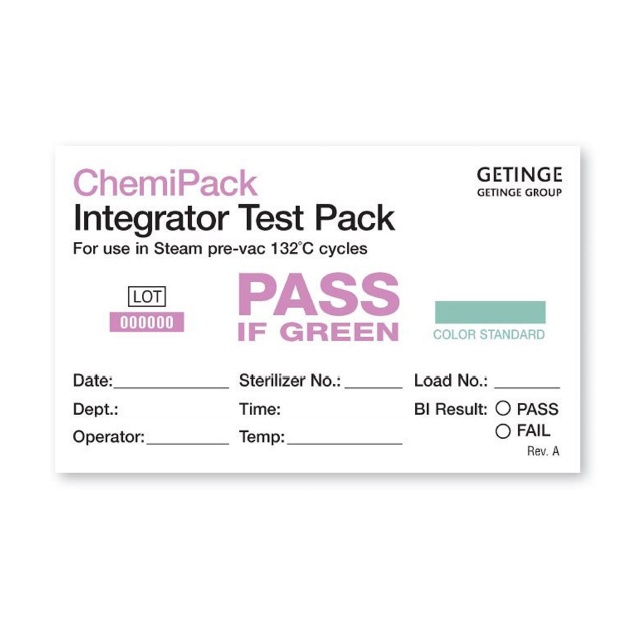 Sterilization Products - Getinge Assured CHEMIPACK Integrator Test Pack ...