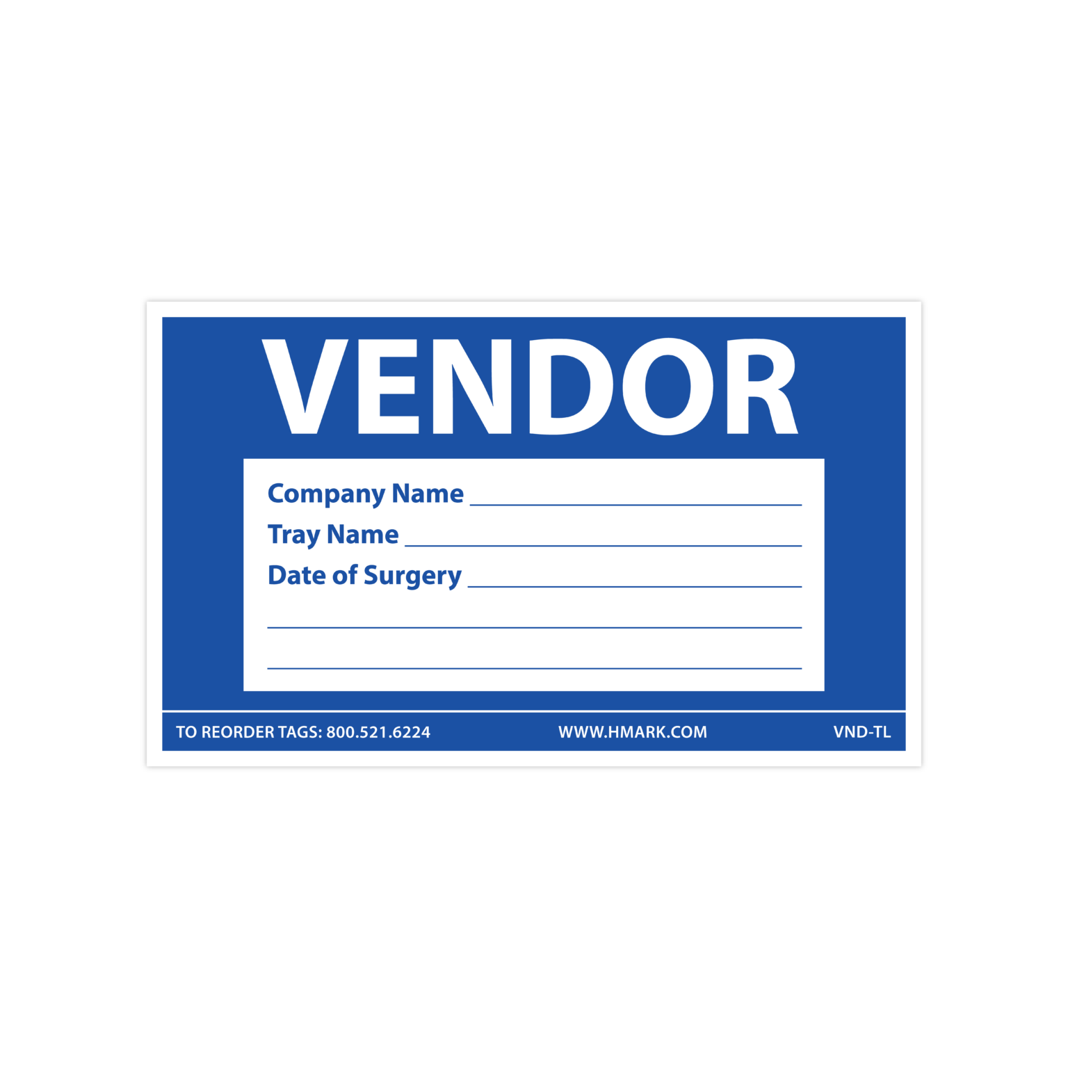 Labeling and Signage - Loaner & Vendor Tray Labels - Healthmark Industries
